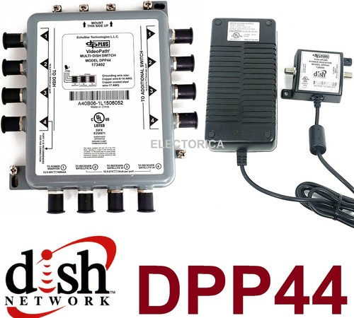 DPP44 ECHOSTAR DISH NETWORK SATELLITE SWITCH + POWER SUPPLY-INSERTER ...