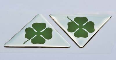 2pcs x Alfa Romeo Quadrifoglio sticker (width 90mm). Domed 3D Decals ...