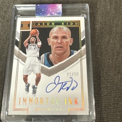 2022-23 Panini Impeccable Immortal Ink Jason Kidd Signed AUTO 2/10 ...