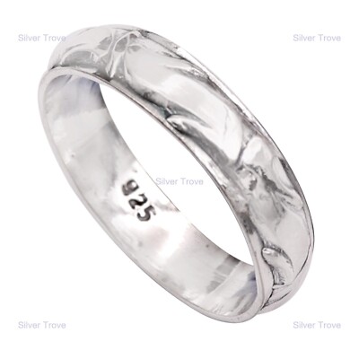 Handmade Indian Jewelry 925 Solid Sterling Silver Band Ring Size | eBay
