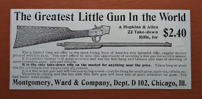 Antique 1900's Hunting Gun - Montgomery Ward & Co. .22 Rifle - 1905 ...