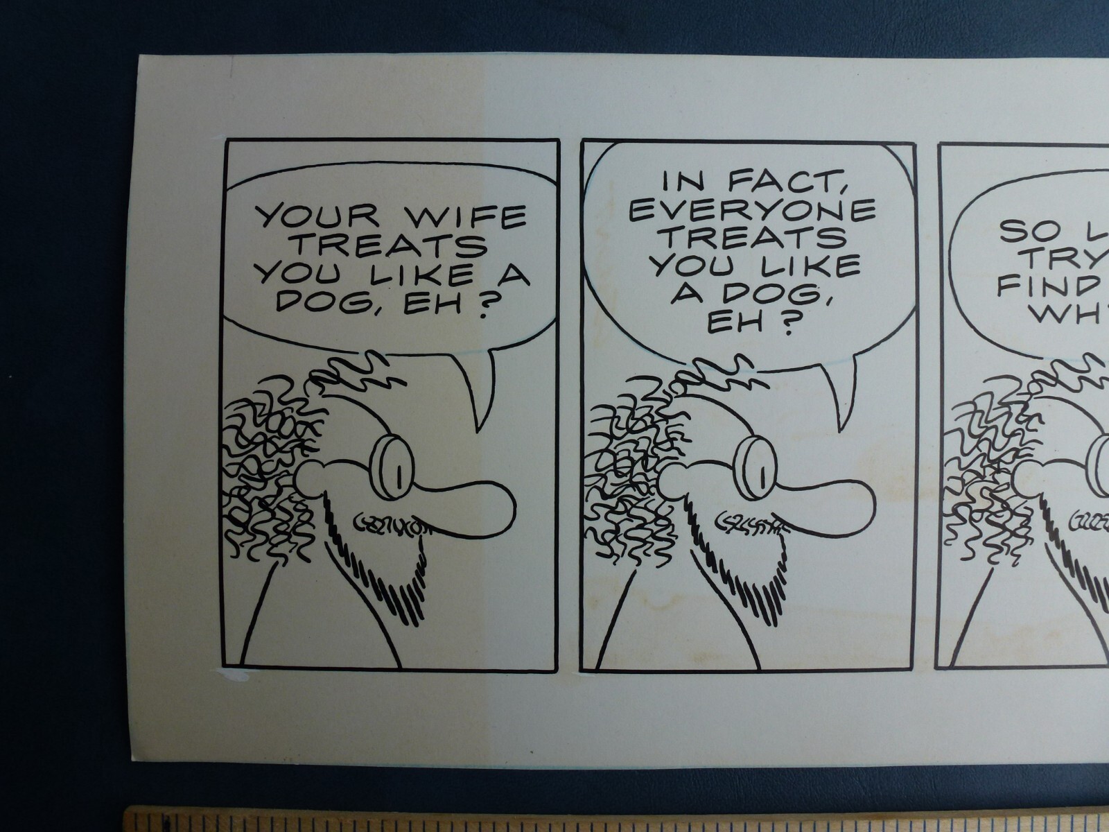 ORIGINAL COMIC STRIP ART DOCTOR SMOCK BY GEORGE LEMONT DAILY COMIC ...