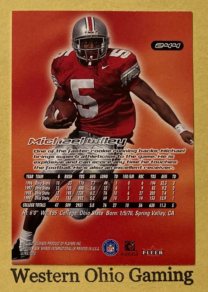 2000 Fleer Ultra Michael Wiley #244 Rookie Card | eBay