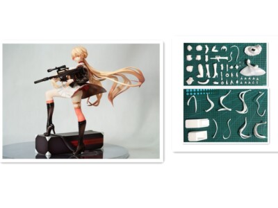 Anime Girls Frontline OTS-14 1/7 Figure Unpainted GK Model Unassembled ...