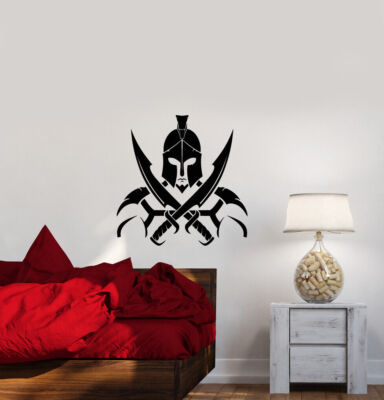 Vinyl Wall Decal Gladiator Warrior Ancient Rome Colosseum Helmet ...