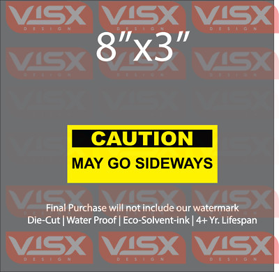 Caution May Go sideways Bumper Sticker Funny jdm clown warning hazard ...