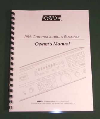 Drake R8A Instruction Manual - Premium Card Stock & Protective Covers ...