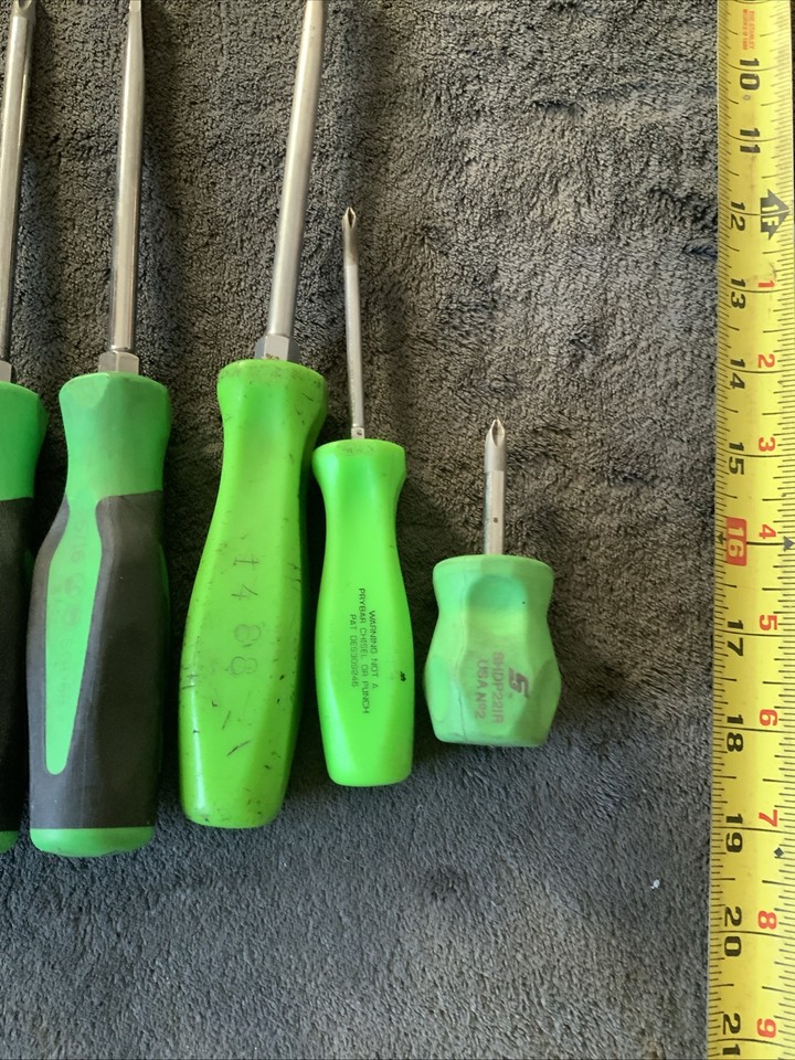 snap On 8pc Screwdrivers, Green, Mixed Screwdrivers…..see Pics… | eBay UK