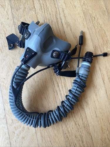 Gray Scott MBU-12 Long Pilot Oxygen Mask Flight Helmet USAF | eBay