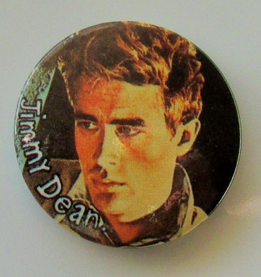 JAMES 'JIMMY' DEAN OLD METAL BUTTON BADGE FROM THE 1980's HOLLYWOOD ...