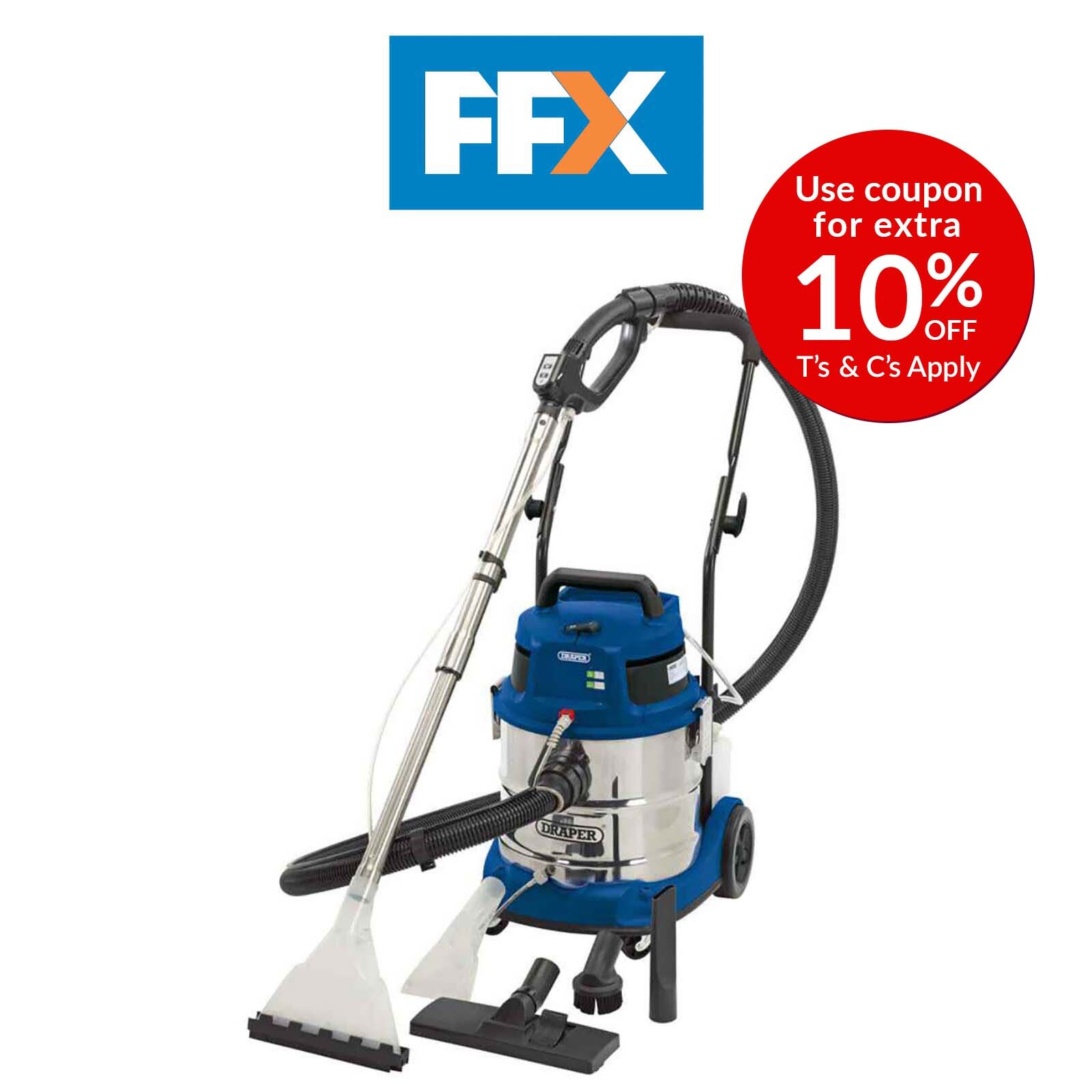 Draper+75442+20L+1500W+Wet+and+Dry+Vacuum+Cleaner+-+Blue for sale ...