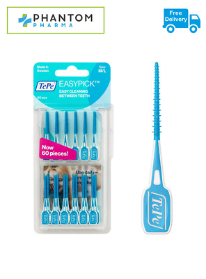 TePe EasyPick Interdental Brushes Blue Size Medium/Large - 60 Per Pack ...