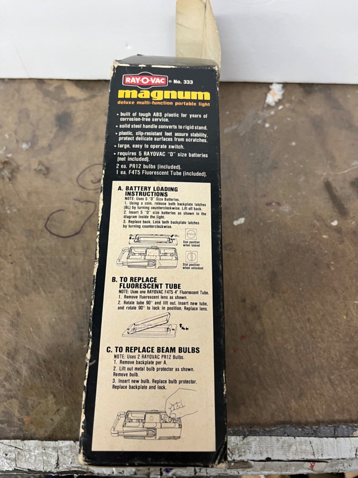 NOS Vintage Ray-O-Vac Magnum DELUXE Multi-Function Flashlight No.333 | eBay