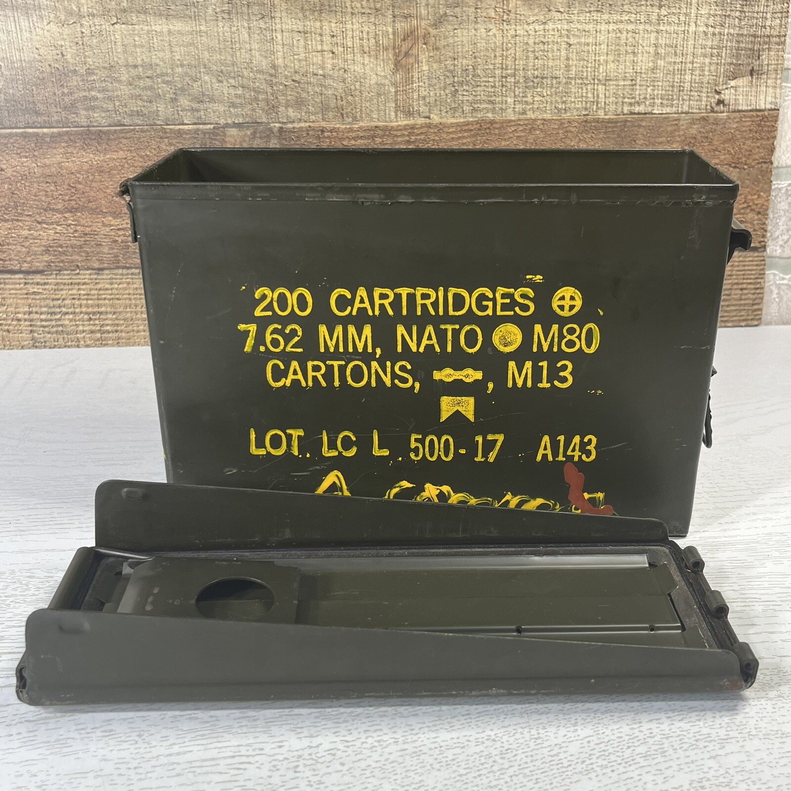 US Military Army Metal Ammo Can Waterproof M13 M80 7.62 mm 200 ...