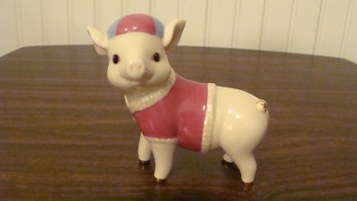Adorable LENOX Porcelain Figurine Boy Pig Wearing Hat | eBay