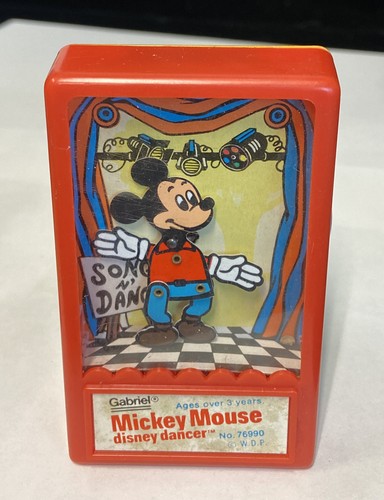 Mickey Mouse Vintage 1975 Disney Dancer Kohner Handheld Spinner Toy Red ...