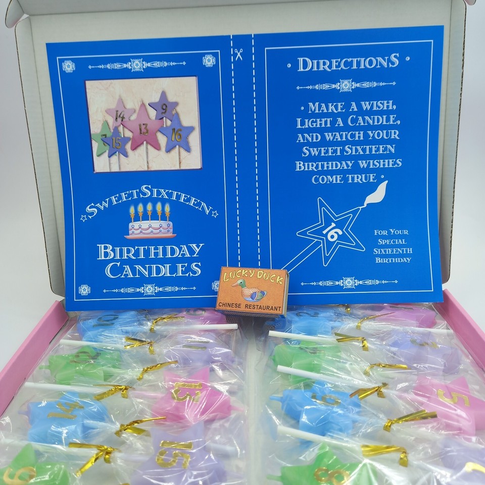 16 wishes Candles and ready-made labels to decorate the box Gift idea ...