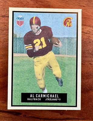Al Carmichael Custom Art Football Card 1951 Topps Magic Design USC ...