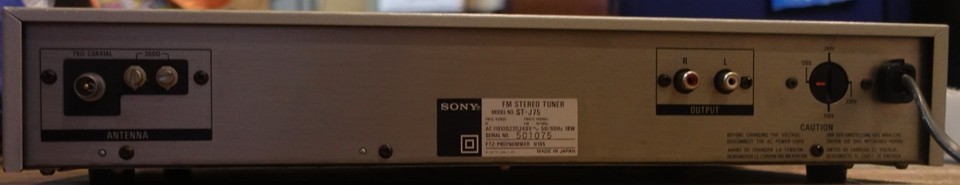 Vintage Sony ST-J75 FM Stereo Synthesizer Tuner (1980-82) | eBay