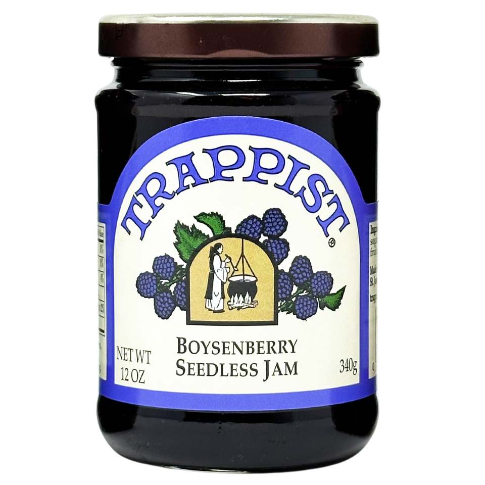 Trappist Seedless Jam 12oz 3 jars (boysenberry, blackberry, red ...