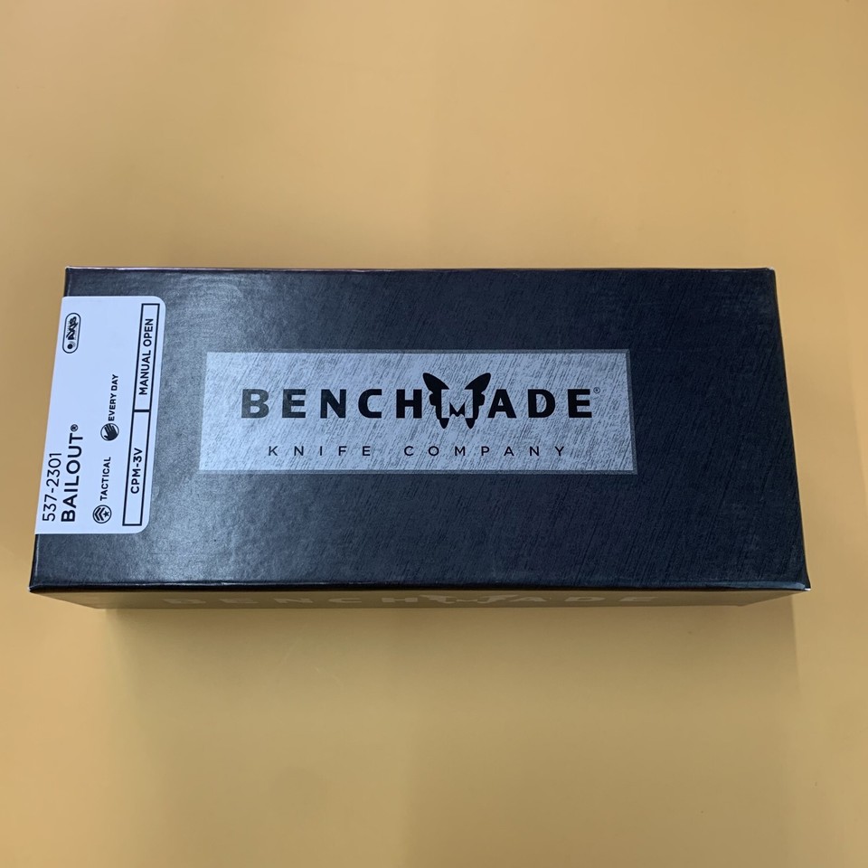 New Benchmade 537-2301 Bailout CPM-3V Tool Steel Axis Orange Plain ...