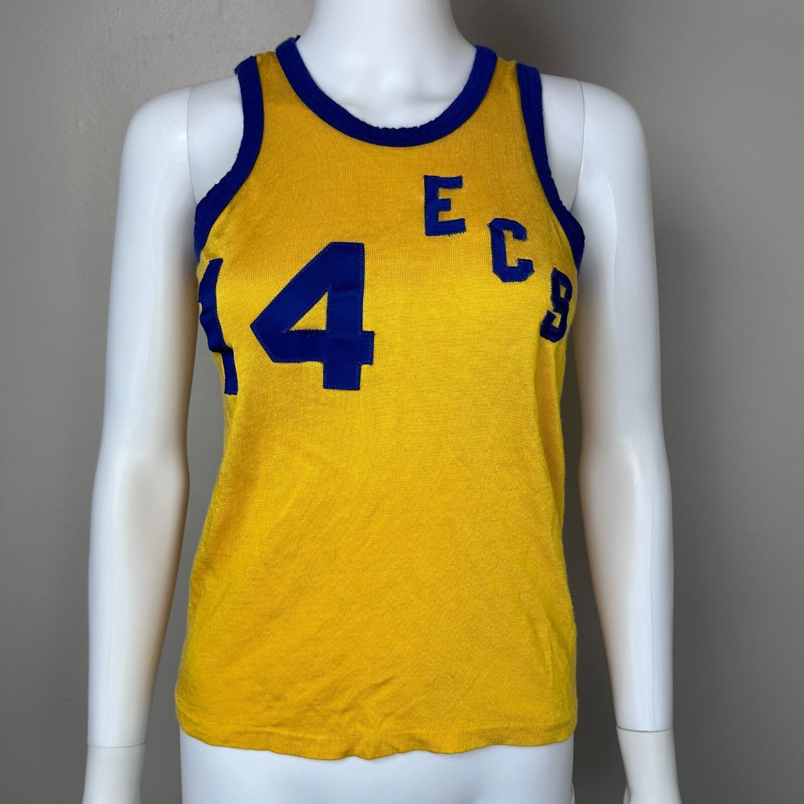 Vintage 1970s ECS Basketball Jersey 70s Rawlings Size… - Gem