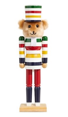 HBC Stripes/Hudson’s Bay 14-Inch Bear Multistripe Nutcracker! Wood ...