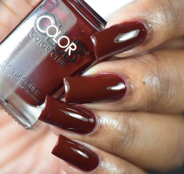 Color Club Feverish Nail Lacquer Look of Gel Polish Dark Red #825 15 ml ...