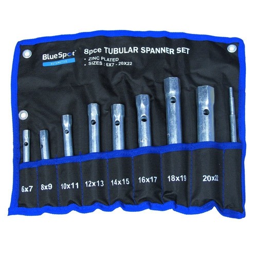 8PC TUBULAR BOX SPANNER BACK NUT TAP WRENCH SET MONOBLOC 6-22mm & NYLON ...