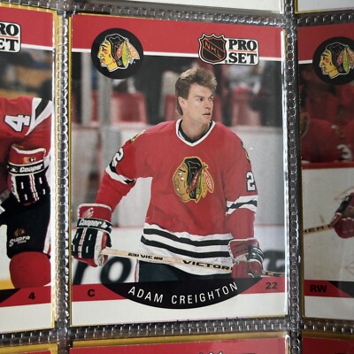 1990-91 Pro Set #50 Adam Creighton Chicago Blackhawks | eBay