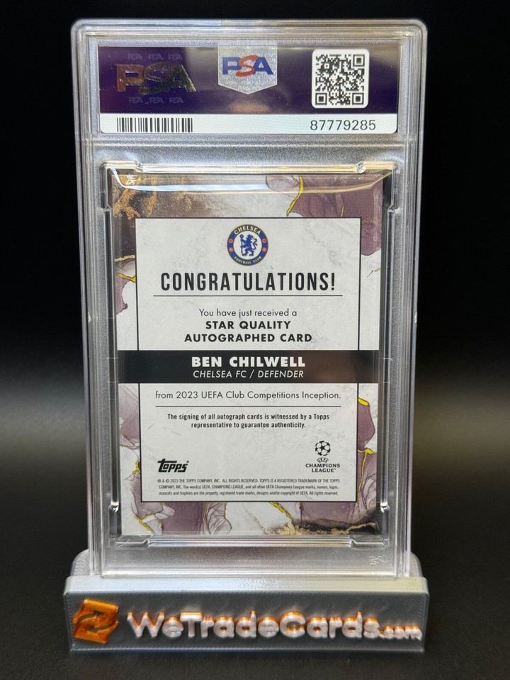 2022-23 Topps Inception UCC Ben Chilwell Star Quality Auto CHELSEA PSA ...
