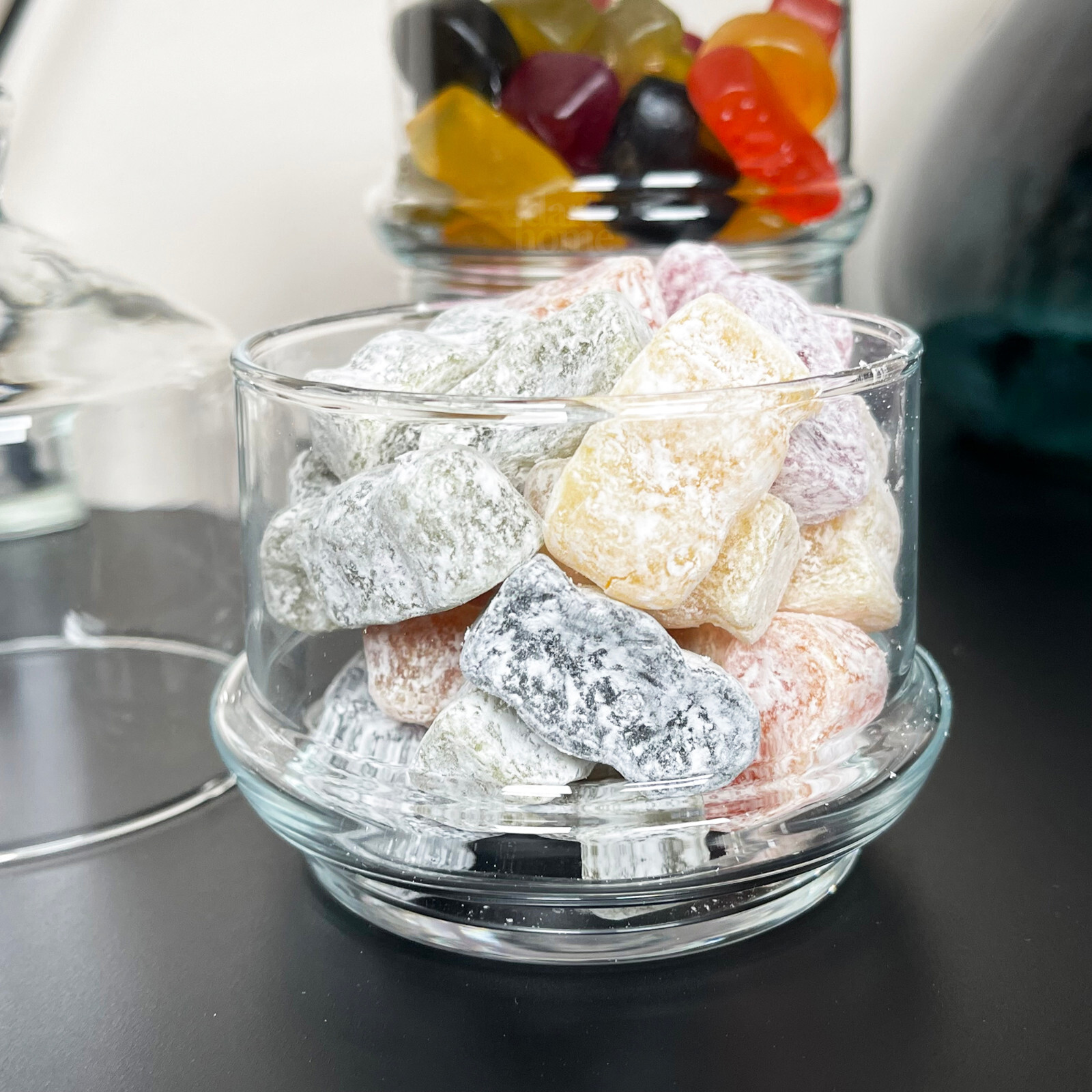 Stackable Glass Sweets Dishes 3 Tier Round Lidded Kitchen Snacks ...