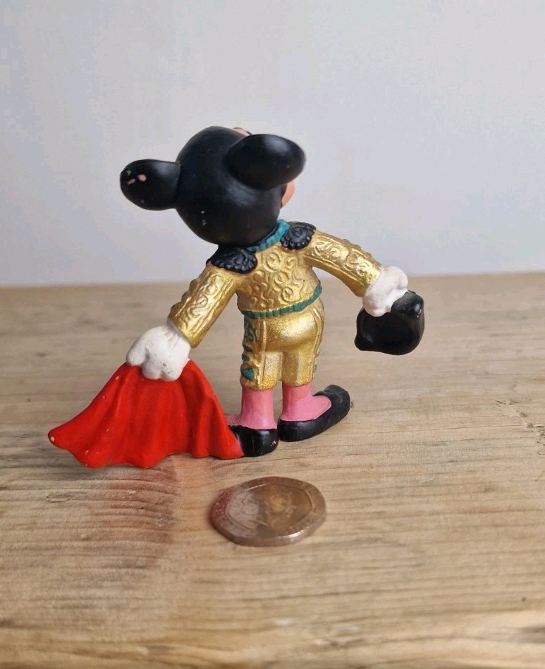 Disney Vintage Mickey Mouse Matador Handpainted Bullyland Figure Toy ...