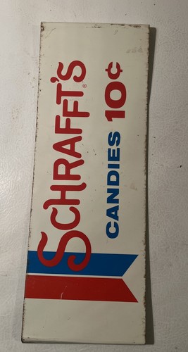 Vintage Schrafft’s Candy Candies 10 Cents Store Display Tin Sign 12 x 4 ...