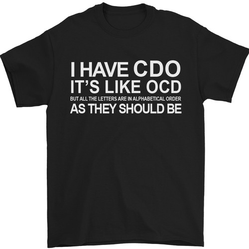 I Have OCD Funny Slogan Mens T-Shirt 100% Cotton | eBay