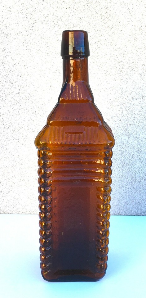 ST Drake's 1860 Amber Cabin Plantation Bitters Bottle Patented 1862 ...