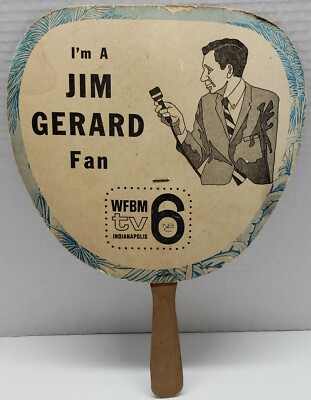 VINTAGE WFBM TV 6 INDIANAPOLIS NBC I'M A JIM GERARD FAN INDIANA ...