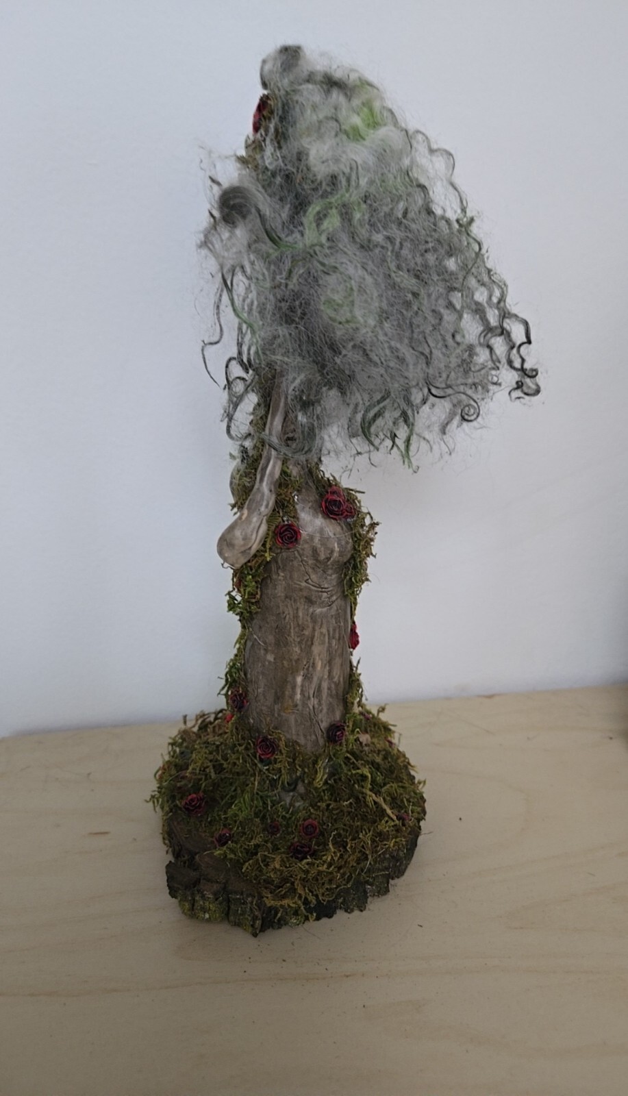 OOAK Creepy Oddity Art Doll Clay Spooky Moss & Roses Skeleton Ghoul ...