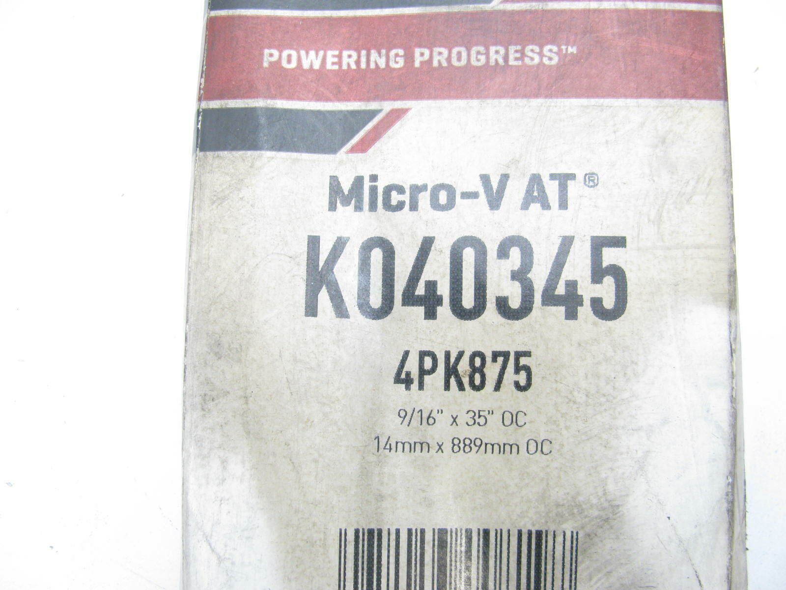 Gates K040345 Serpentine Belt - 0.56" X 35.00" - 4 Ribs | eBay