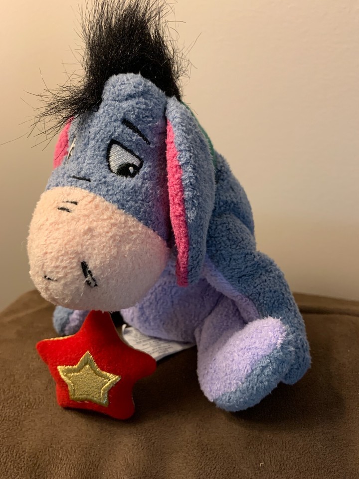 Disney Eeyore Beanbag Plush Winnie the Pooh Plush EEYORE w/star green ...