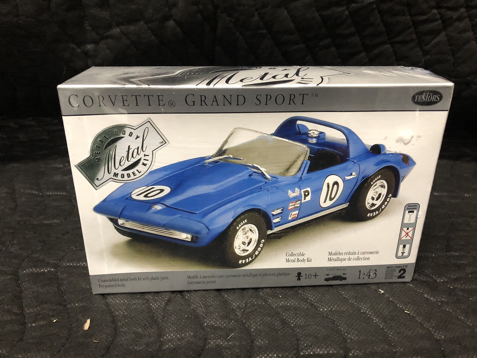 CORVETTE GRAND SPORT TESTORS METAL BODY MODEL KIT 1:43 NEW CAR BLUE ...