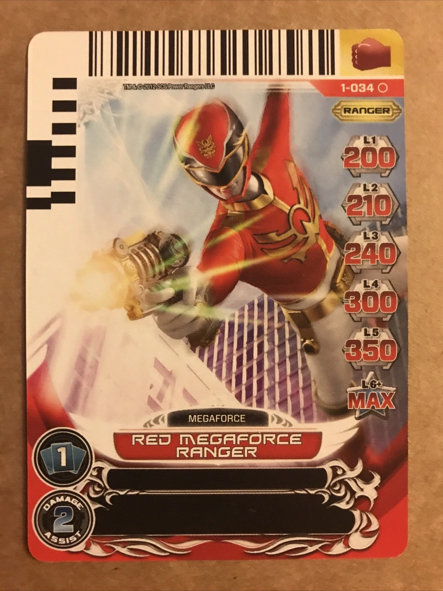 Power Rangers Megaforce Red Ranger Card