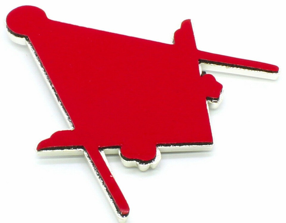 Masonic WIDOWS SON SKULL BONES Square & Compass Car Emblem 3" GOLD ...