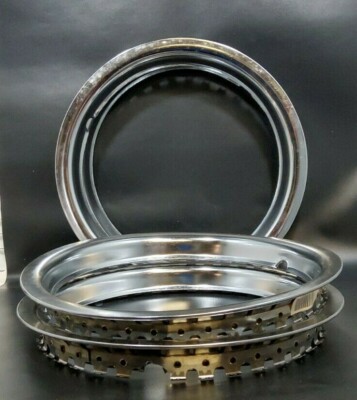14" CHROME Trim Rings Beauty Rims Glamour Ring Rim Edge Bands Nos Set ...