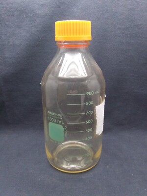 PYREX PLUS Plastic-Coated Glass 1000mL 1L Media Storage Bottle GL-45 ...