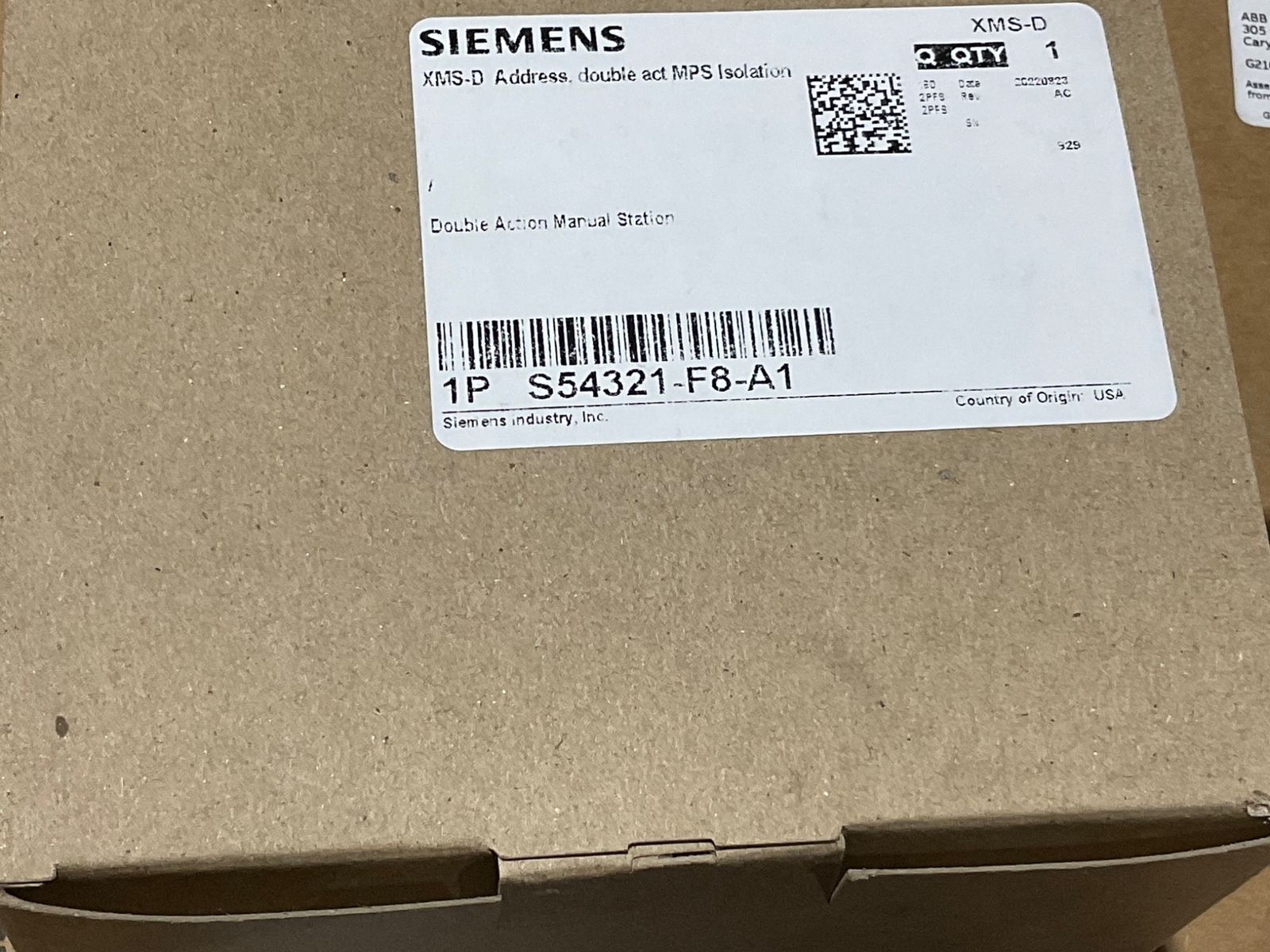 NEW Siemens XMS-D S54321-F8-A1 Dual Action Manual Pull Station | eBay