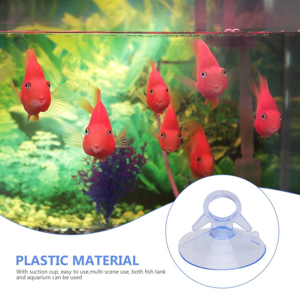 12 PCS Fish Tank Suction Tool Transparent Cup Strong Cups with Rings | eBay