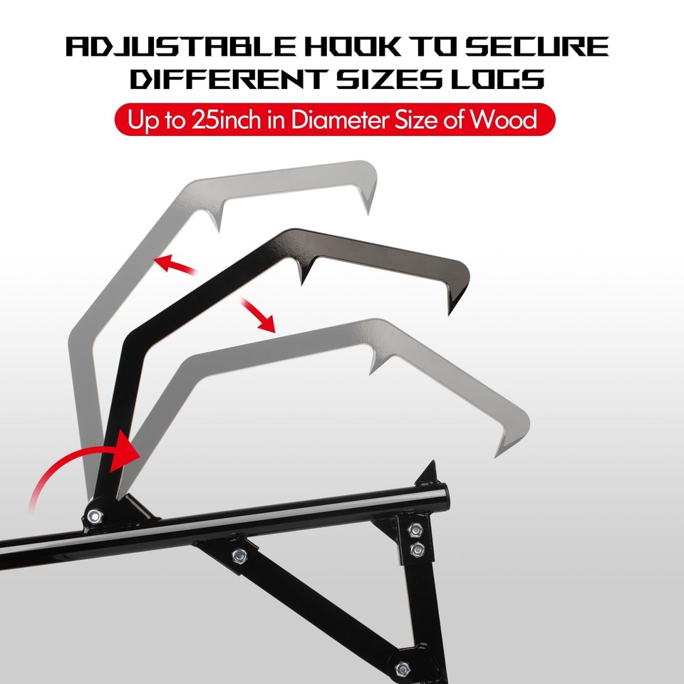 50.9inch Timberjack Log Lifter, Adjustable Log Roller Cant Hook, Heavy ...