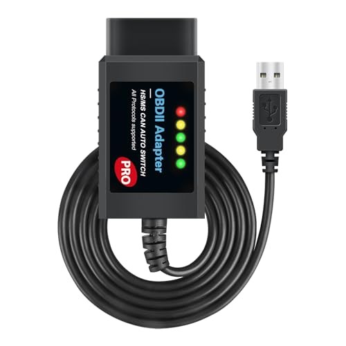 OBD2 Adapter, OBD2 to USB, OBD2 Reader with MS/HS-CAN Automatically ...