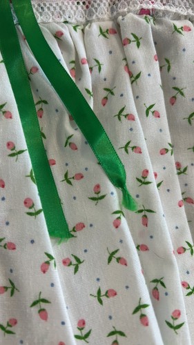 Vintage 70s 80s white floral tulip pattern toddler girls dress Easter ...